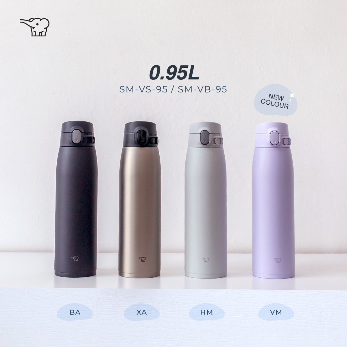 ZOJIRUSHI 0.6L/0.72L/0.95L S/S ONE TOUCH FLIP-OPEN MUG - SM-VB60/VA72 ...