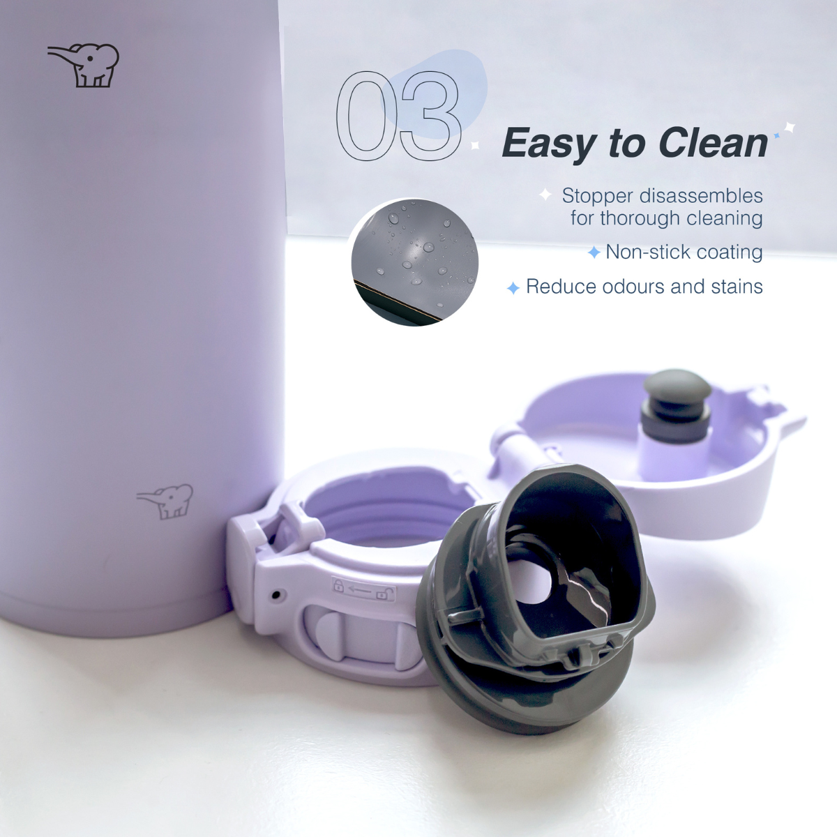 ZOJIRUSHI 0.6L/0.72L/0.95L S/S ONE TOUCH FLIP-OPEN MUG - SM-VB60/VA72/VB72/VB95/VS95